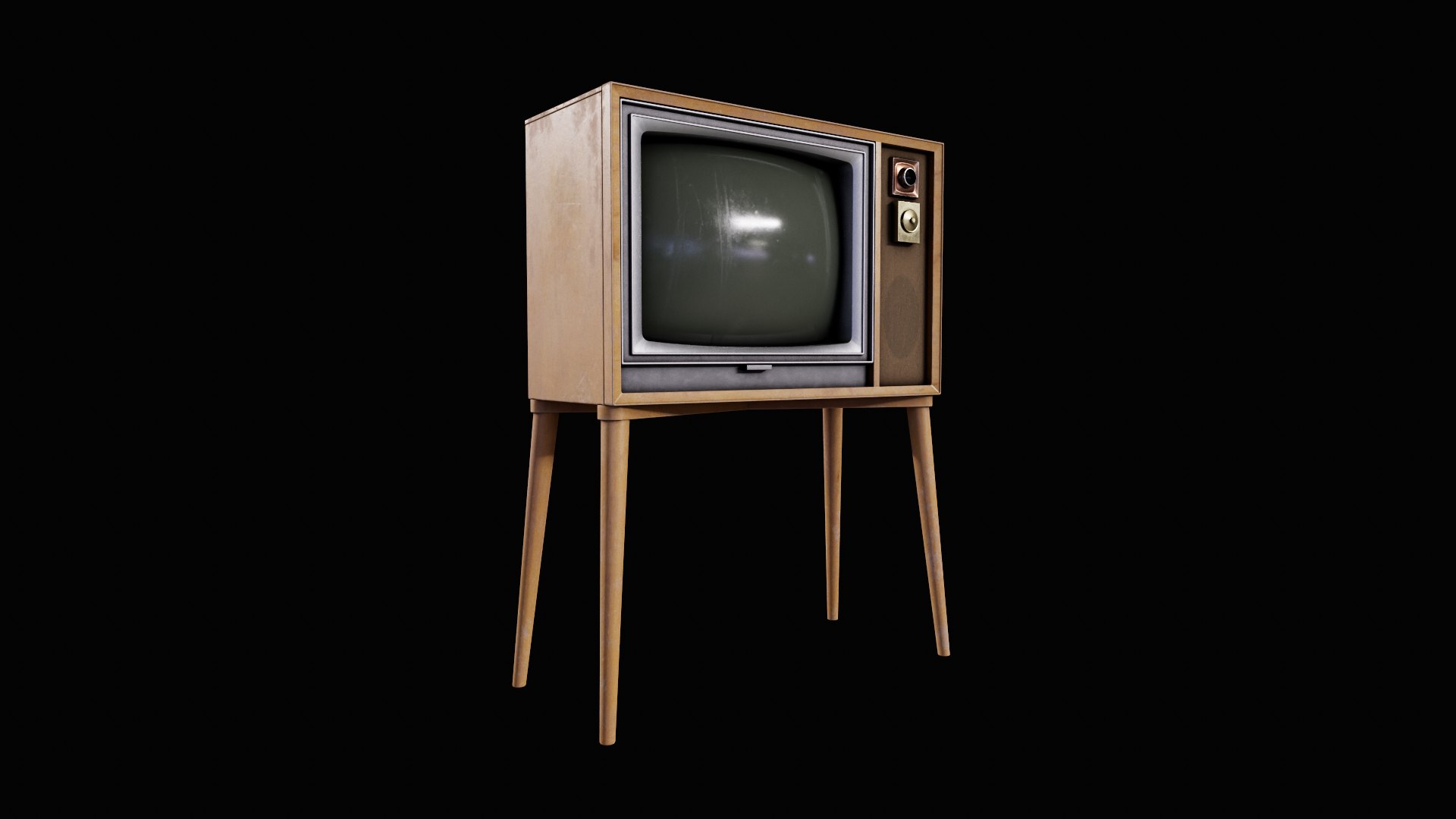 Old Retro TV 3D Model - TurboSquid 2266250