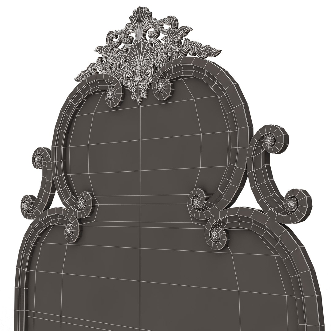 Carved Classic Mirror 012 3D Model - TurboSquid 2330545