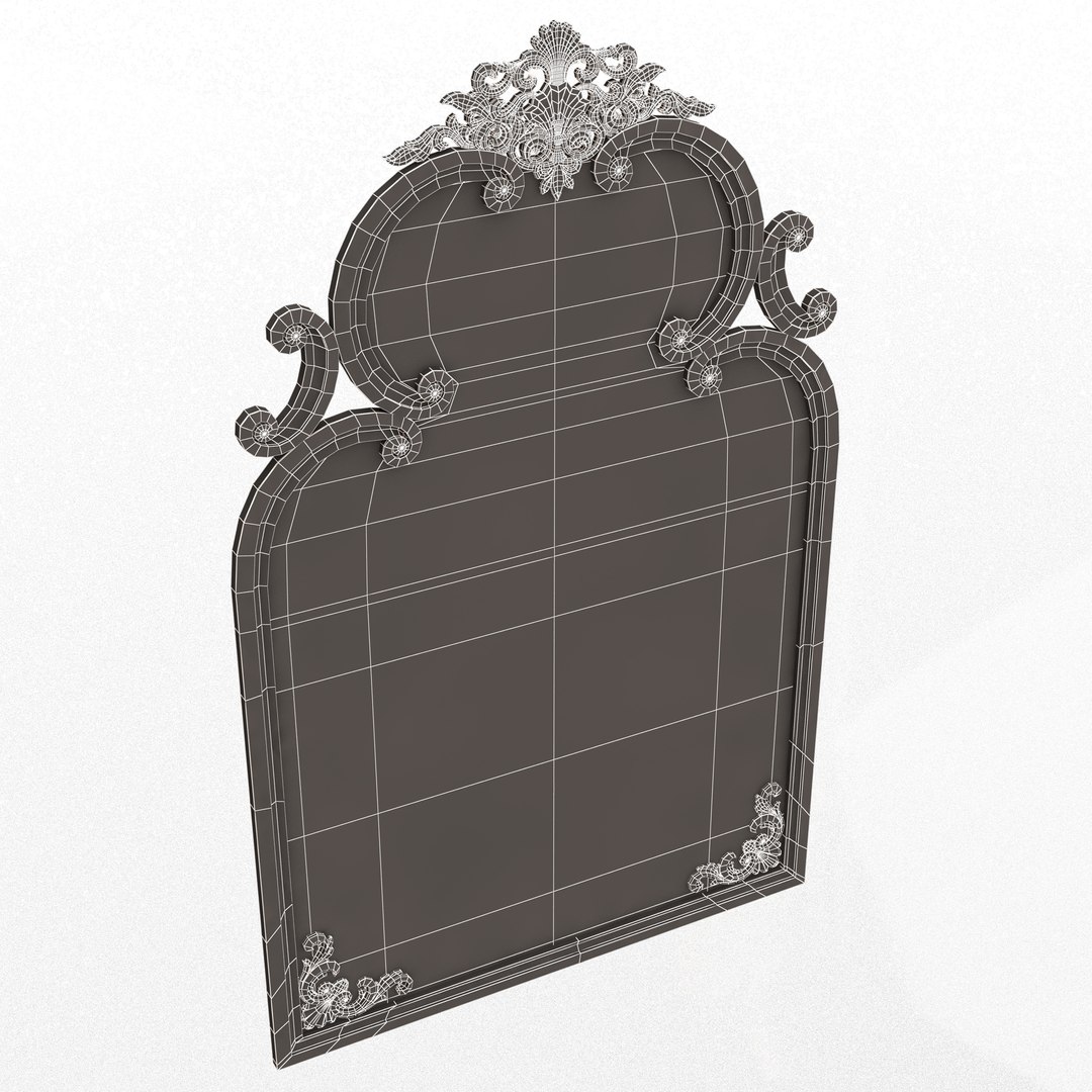Carved Classic Mirror 012 3D Model - TurboSquid 2330545