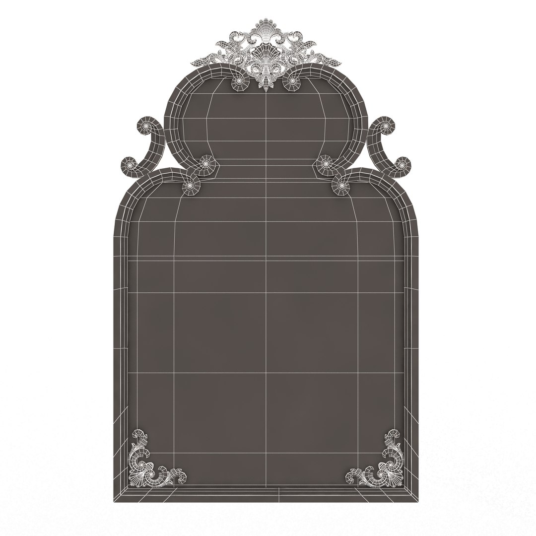 Carved Classic Mirror 012 3D Model - TurboSquid 2330545