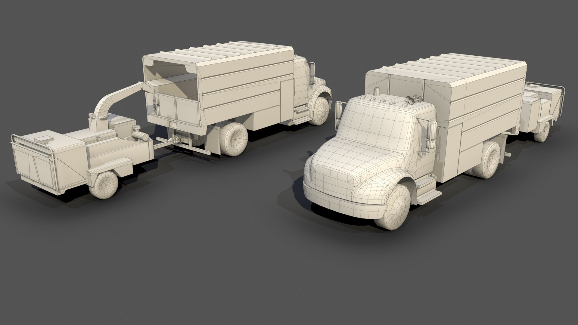 Freightliner Business Class M2 106 2004 Chipper truck s01 3D ...