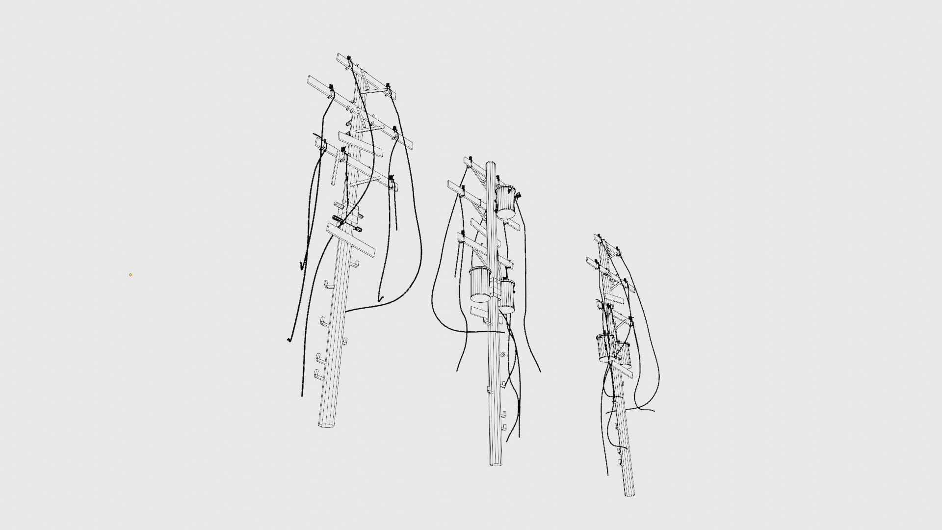 3D Electrical Wire Poles With Pbr Textures - TurboSquid 1848518