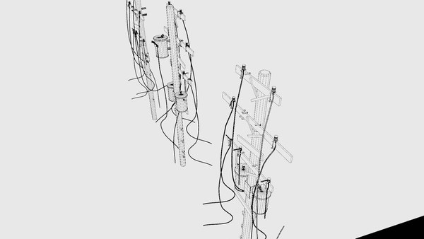 3D electrical wire poles with pbr textures - TurboSquid 1848518