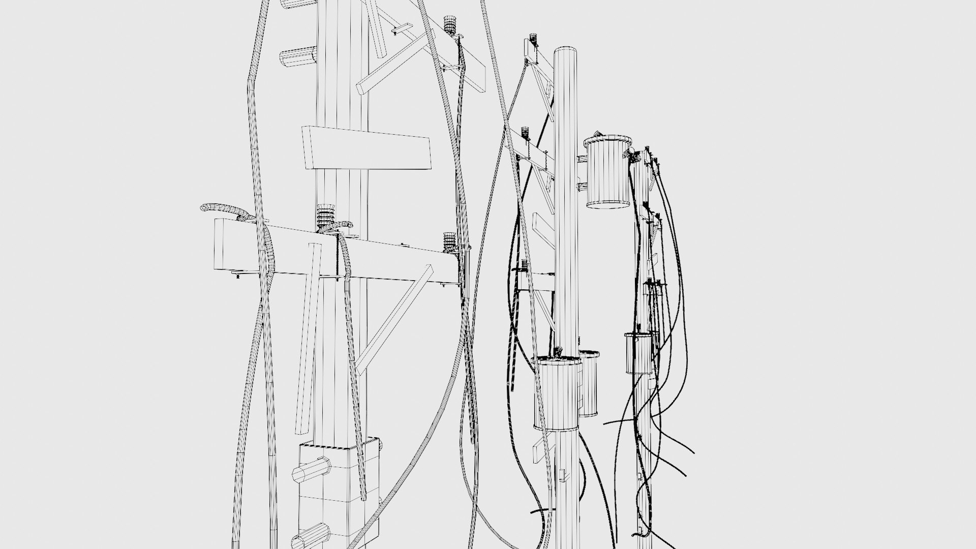3D Electrical Wire Poles With Pbr Textures - TurboSquid 1848518