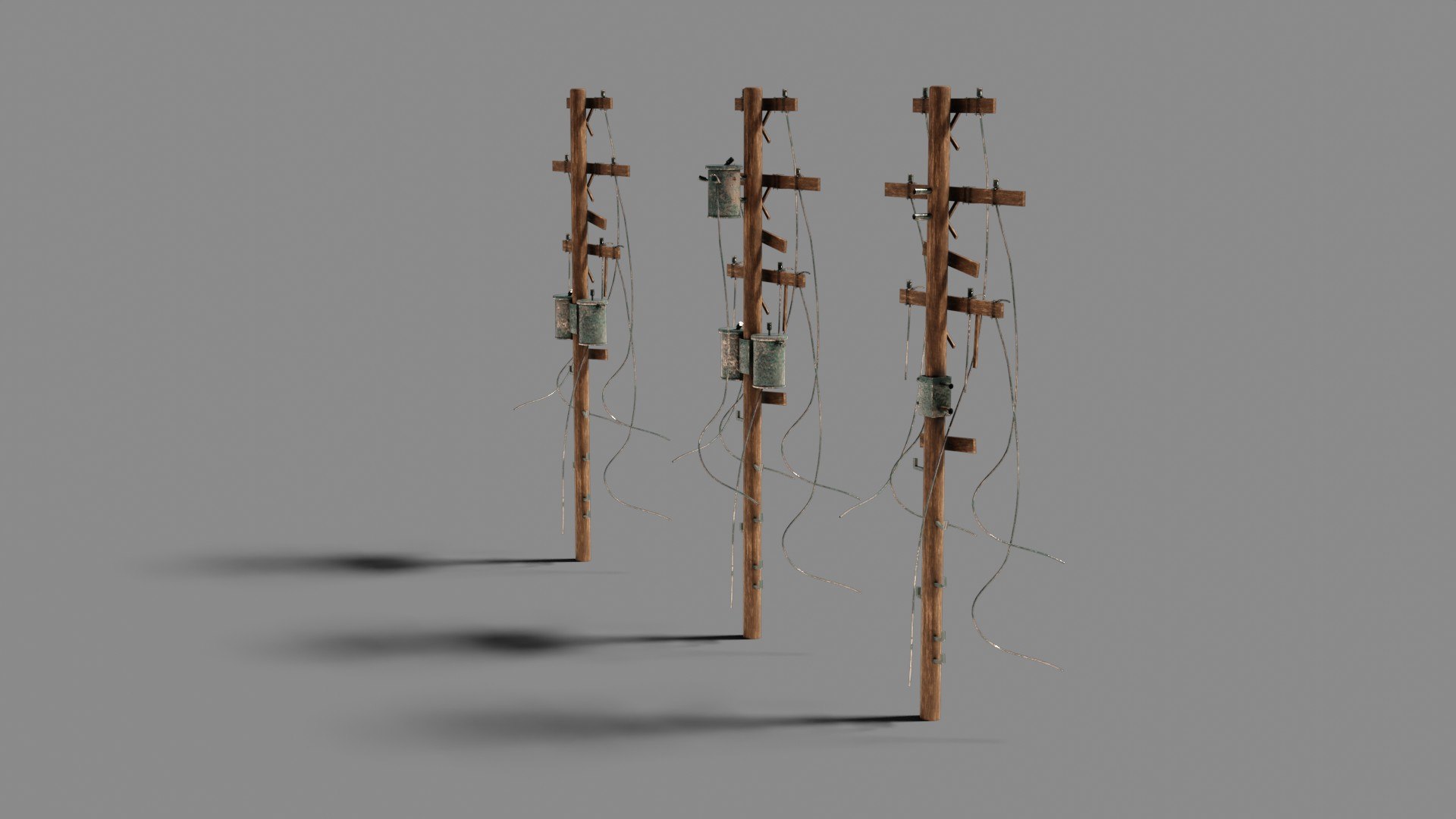 3D Electrical Wire Poles With Pbr Textures - TurboSquid 1848518