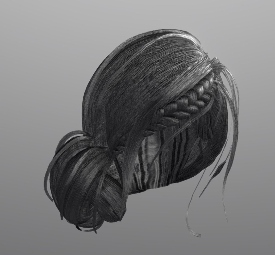 3D Female Hairstyle Hair - TurboSquid 1418962