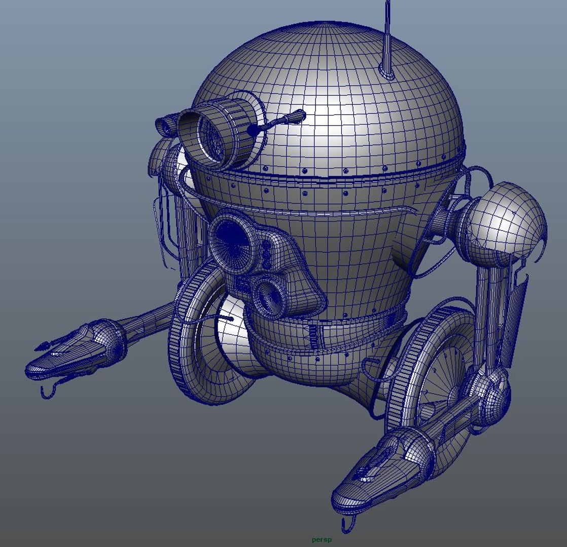 Work Robot Distressed 3d 3ds