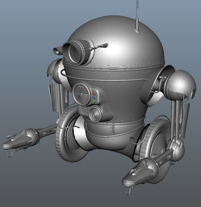 work robot distressed 3d 3ds