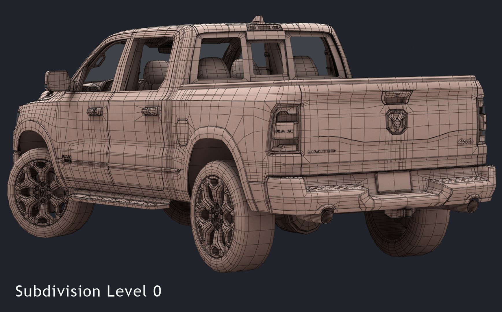 2019 Dodge Ram 1500 3D Model - TurboSquid 1281919