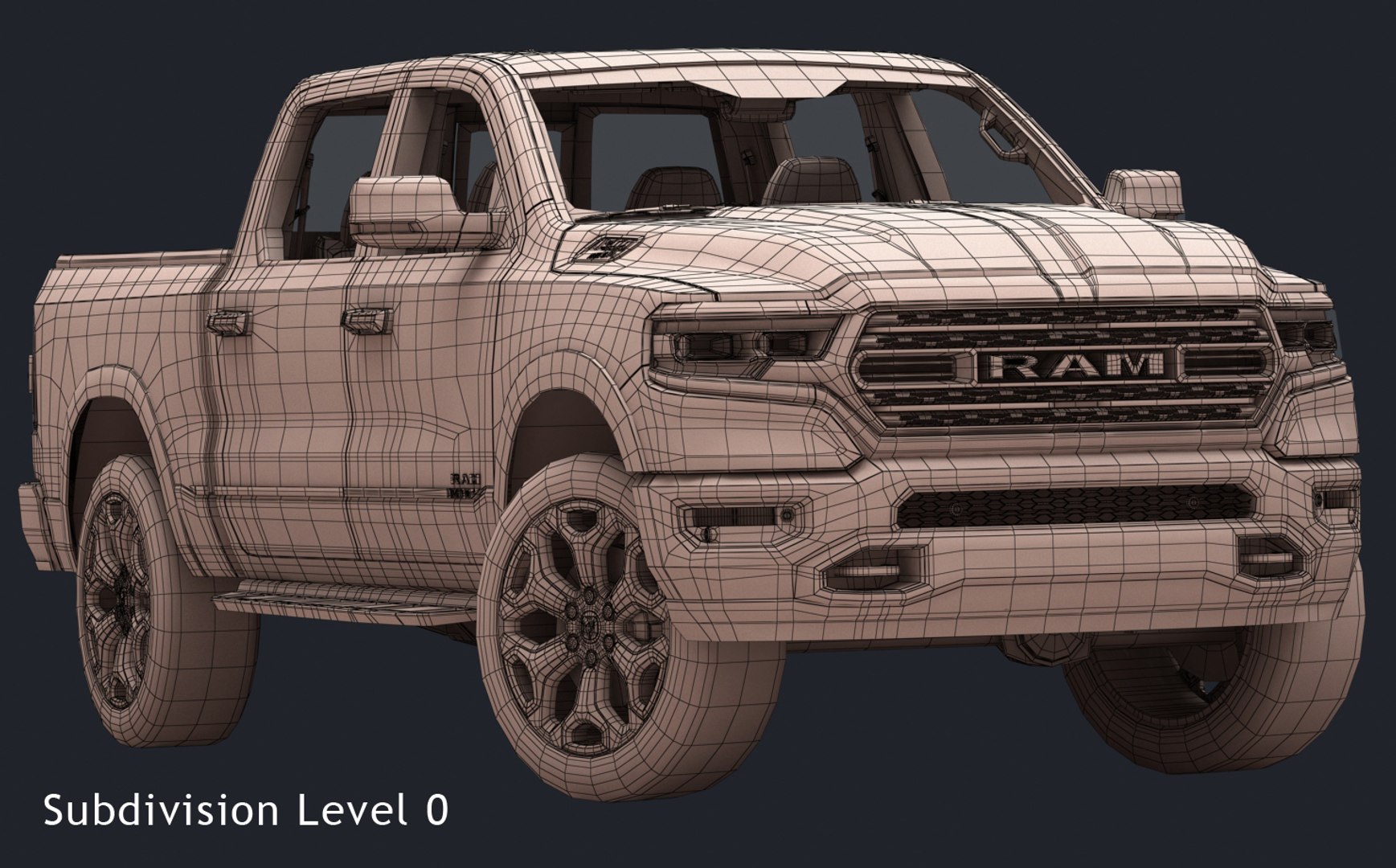 2019 Dodge Ram 1500 3D Model - TurboSquid 1281919