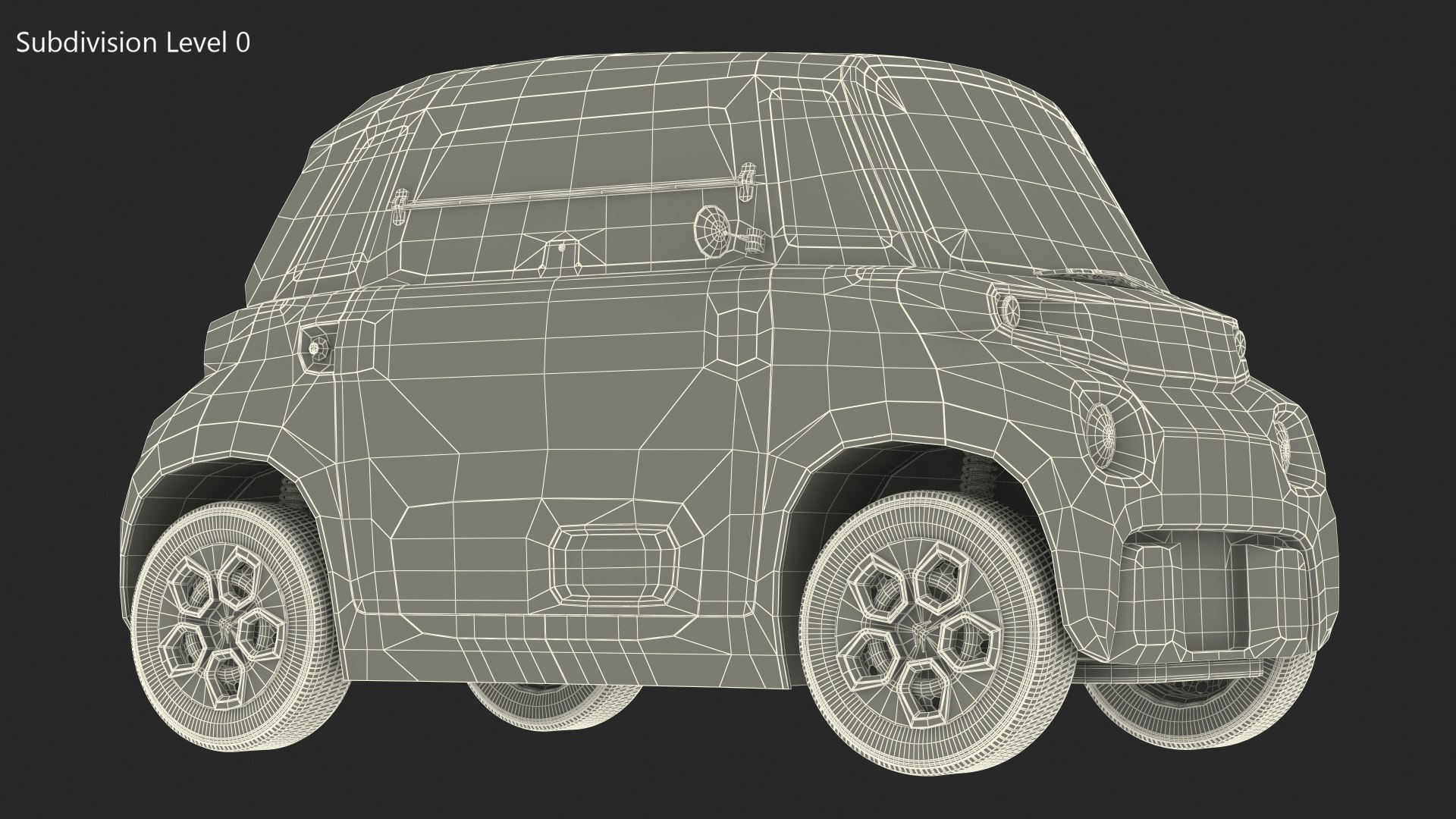3D Little Electric Car Simple Interior Rigged Model - TurboSquid 2094466