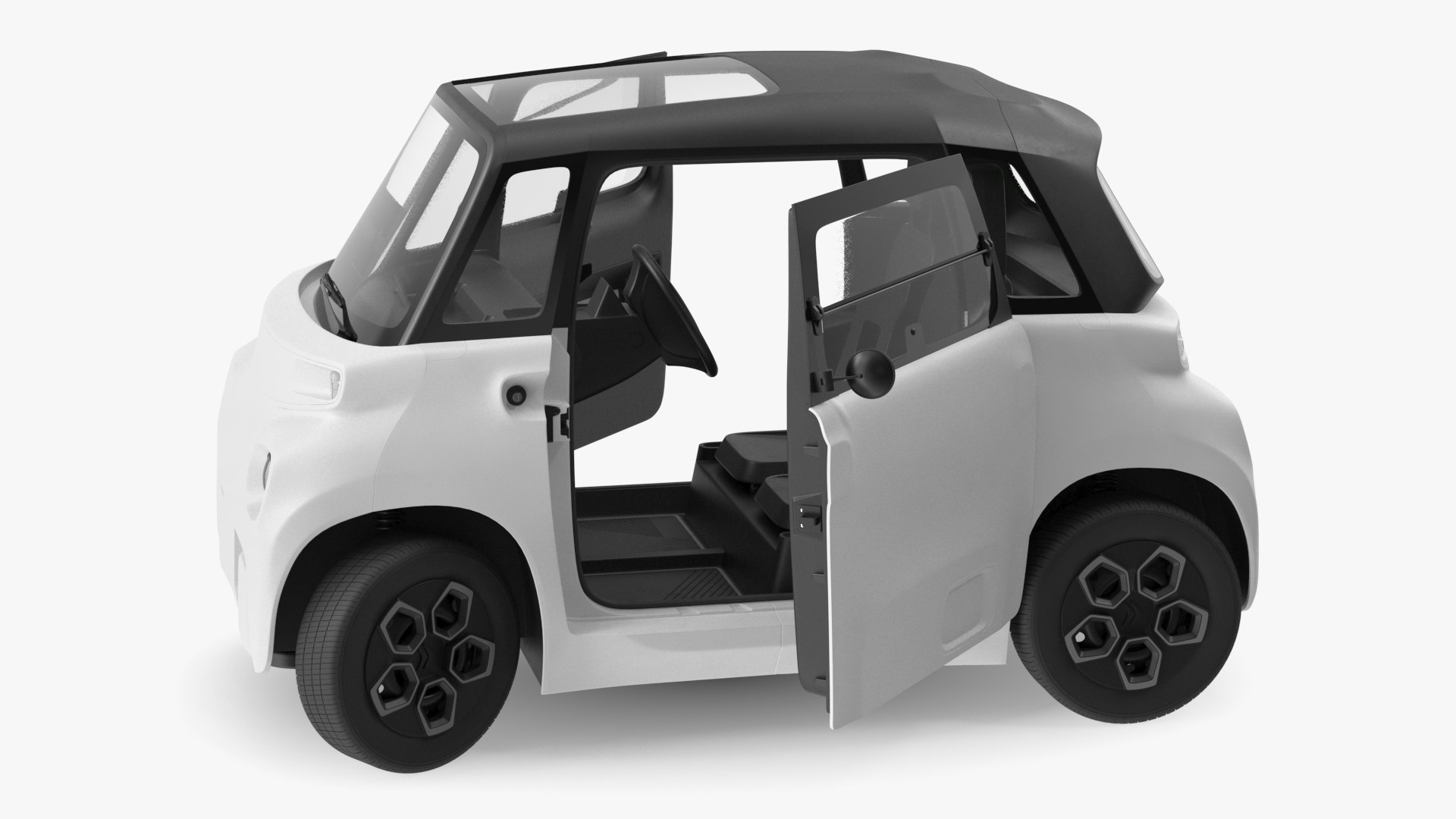 3D Little Electric Car Simple Interior Rigged Model - TurboSquid 2094466