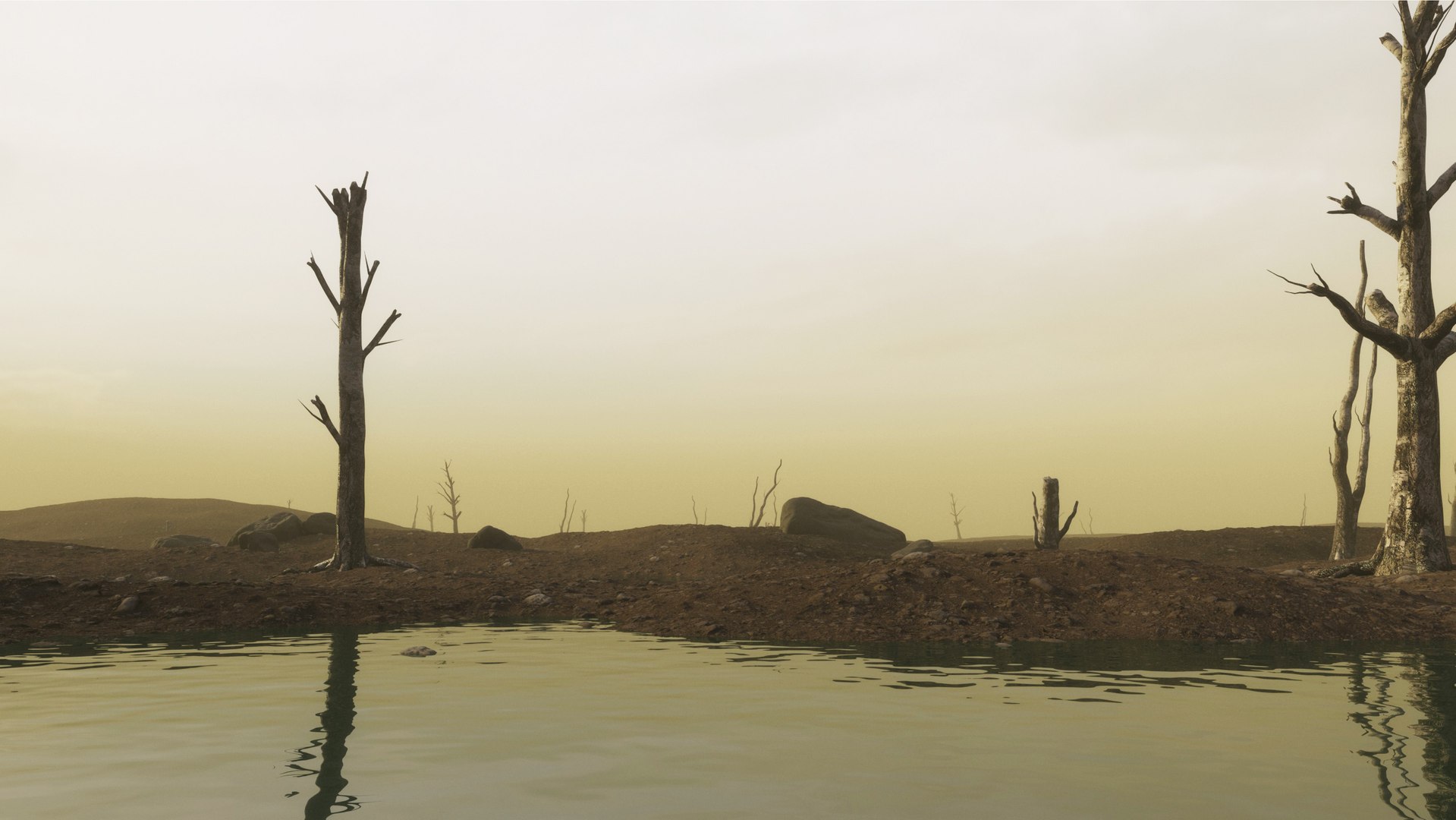 3D Nuclear Wasteland Environment - TurboSquid 1677620