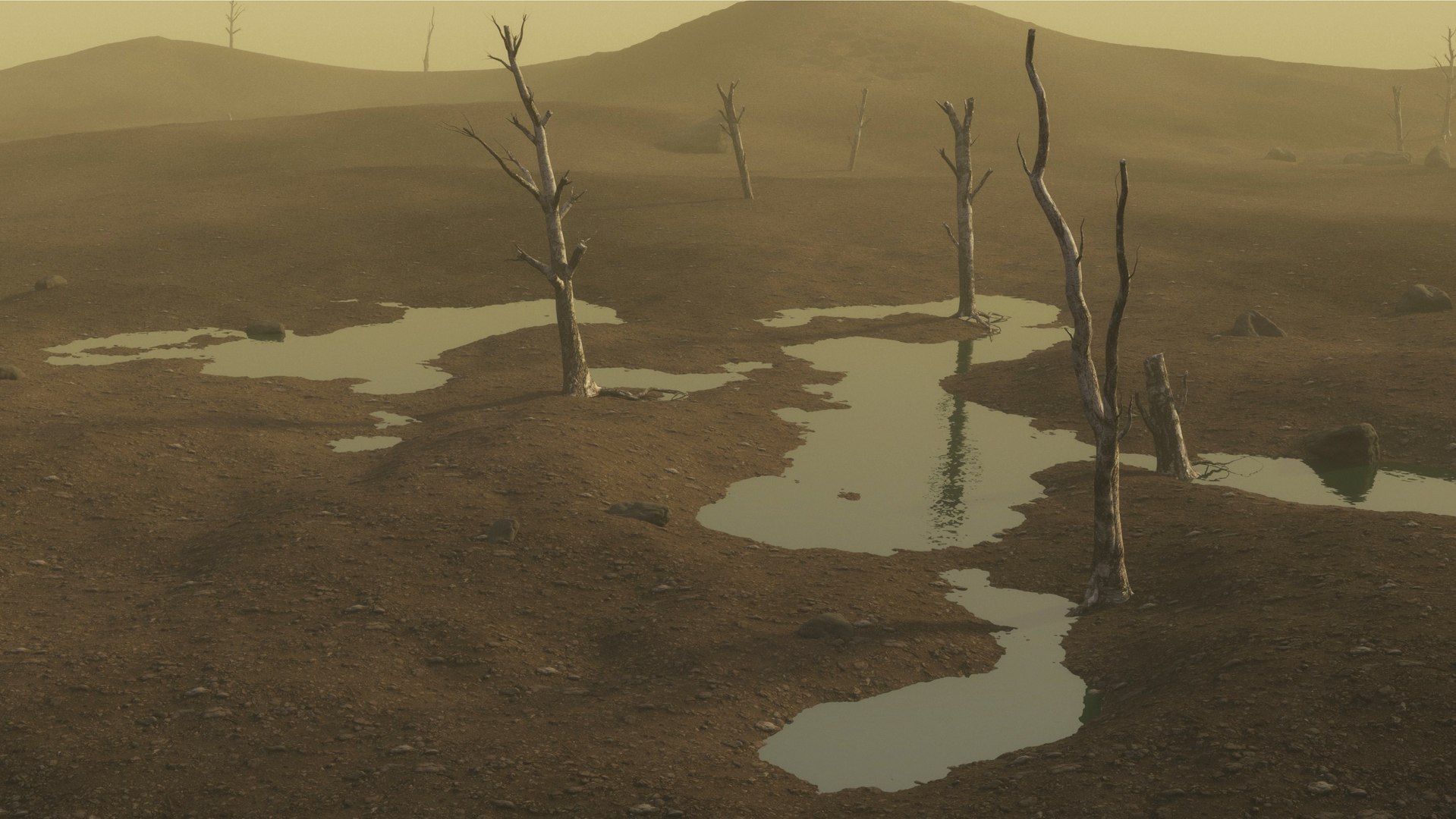3D Nuclear Wasteland Environment - TurboSquid 1677620