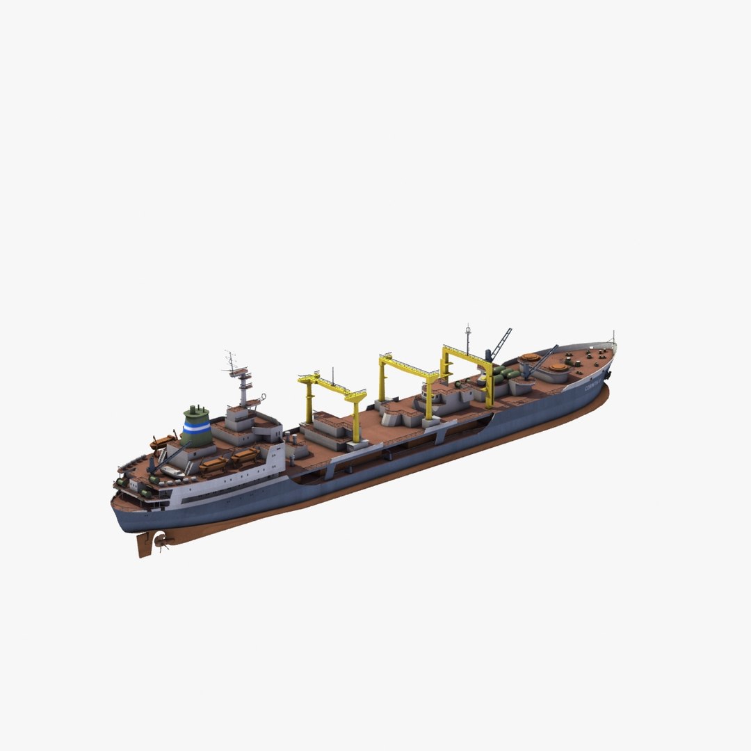 3d bulk cargo ship model