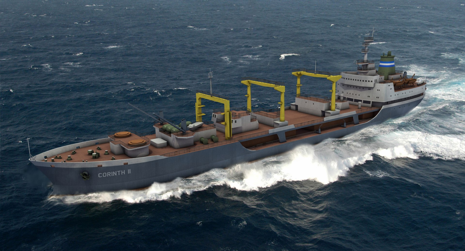3d Bulk Cargo Ship Model