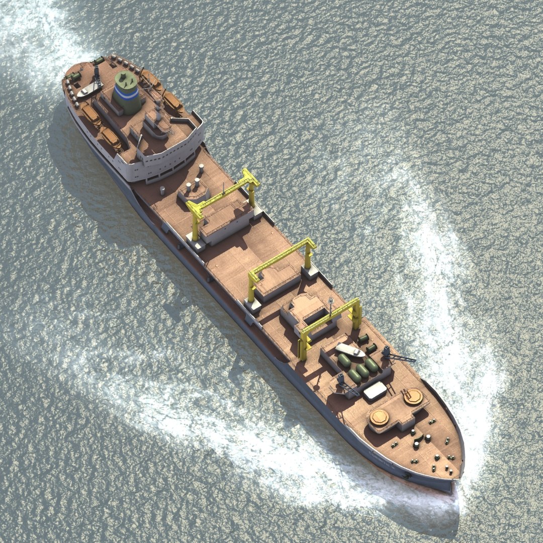 3d Bulk Cargo Ship Model