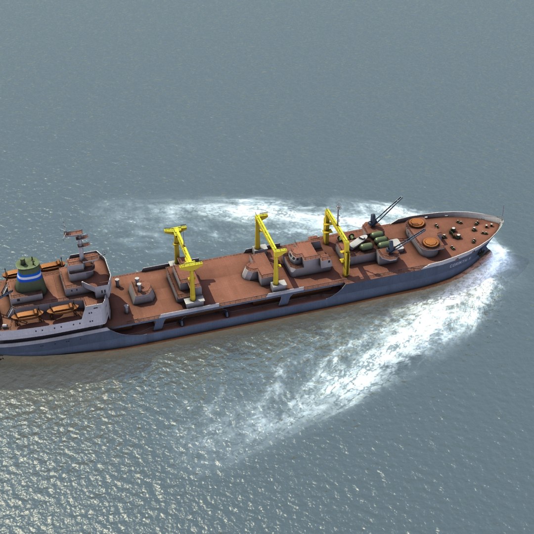 3d Bulk Cargo Ship Model