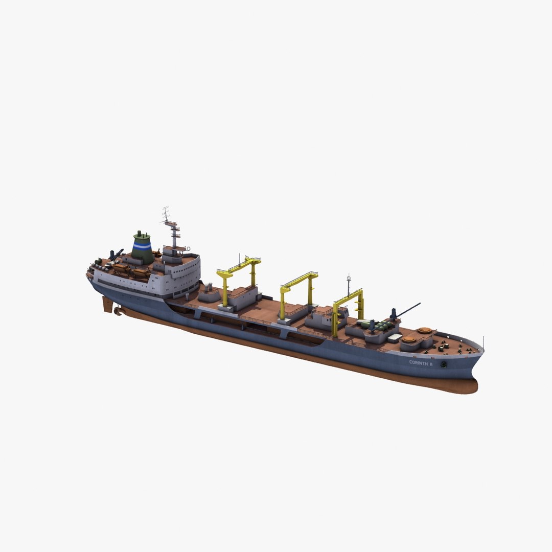 3d bulk cargo ship model
