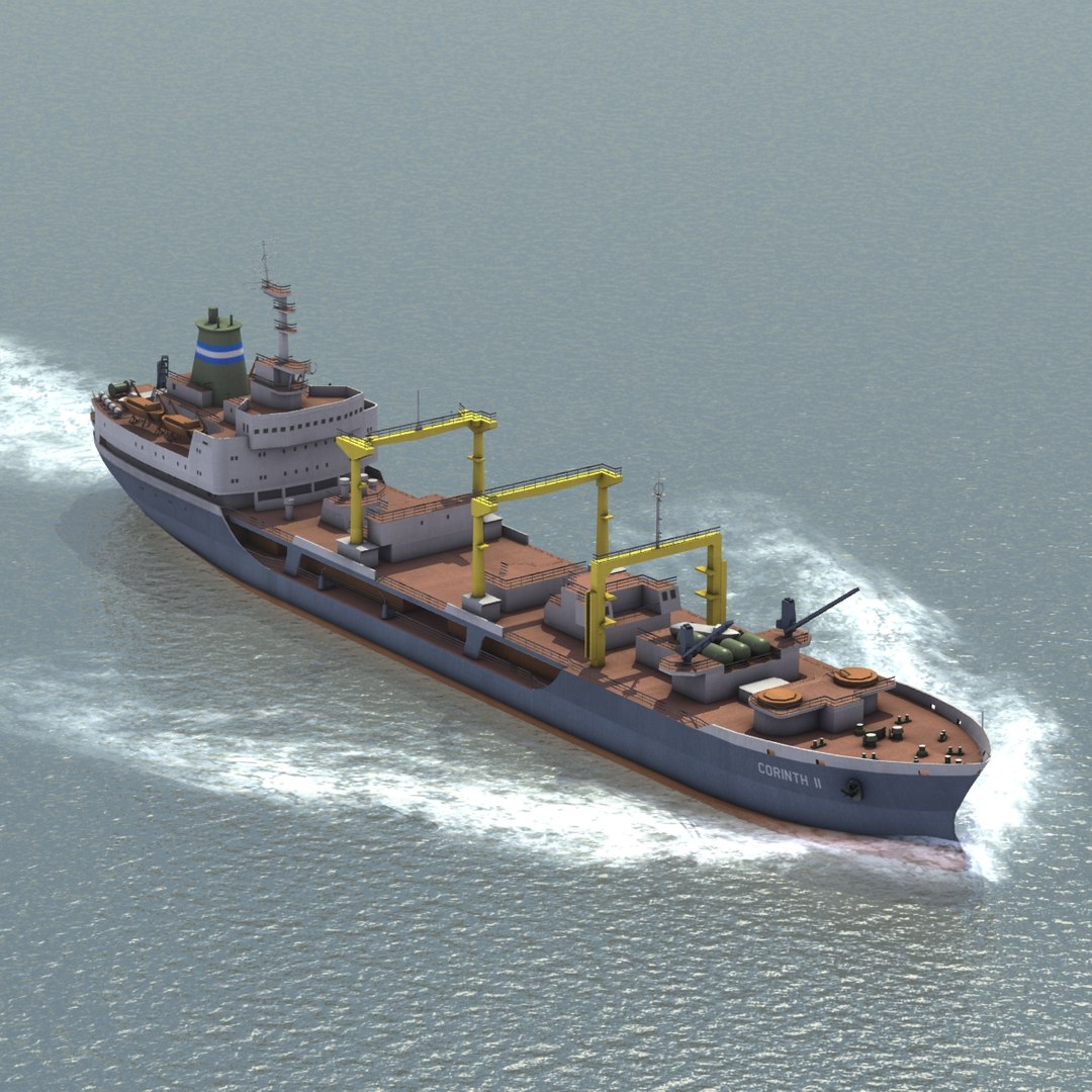 3d Bulk Cargo Ship Model