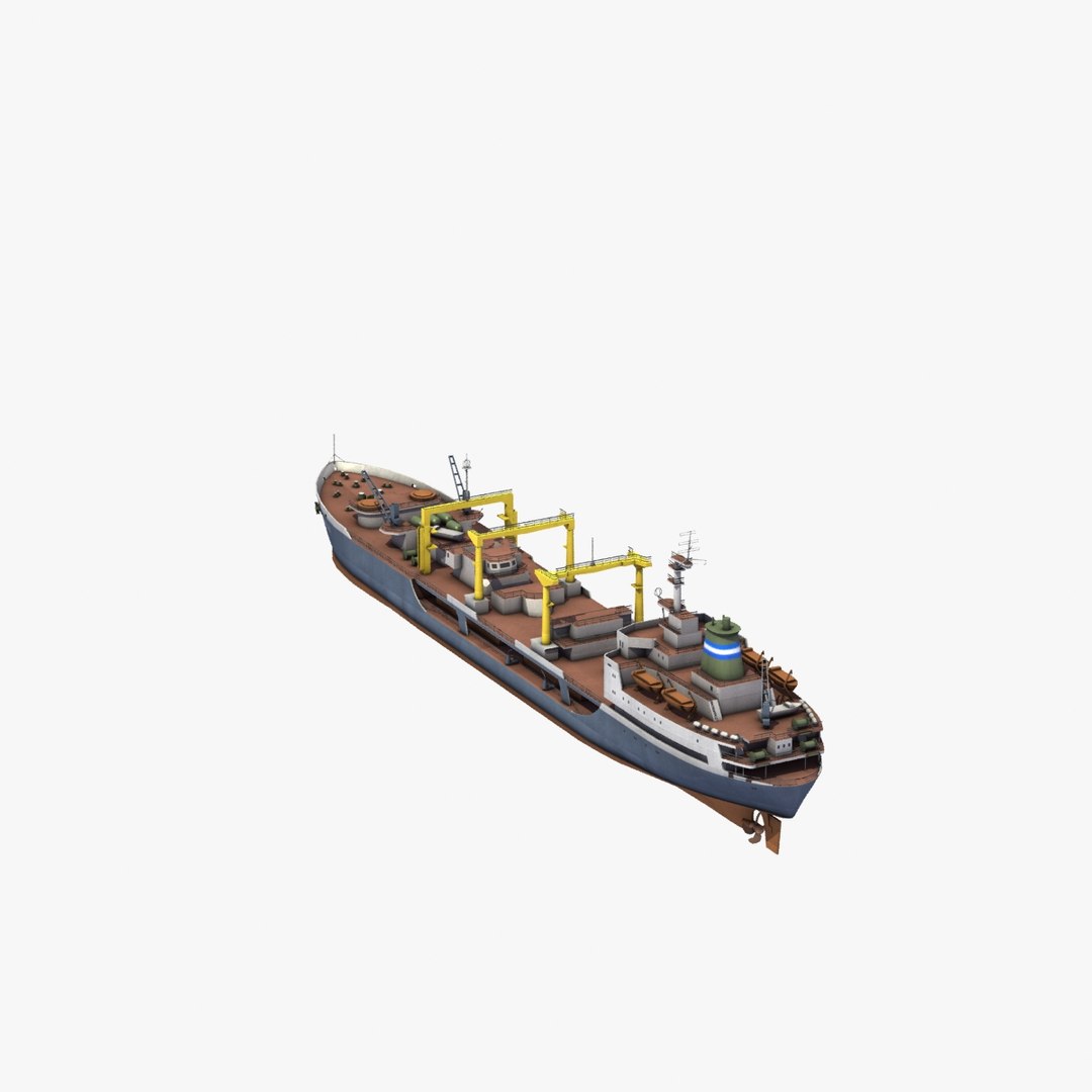 3d bulk cargo ship model