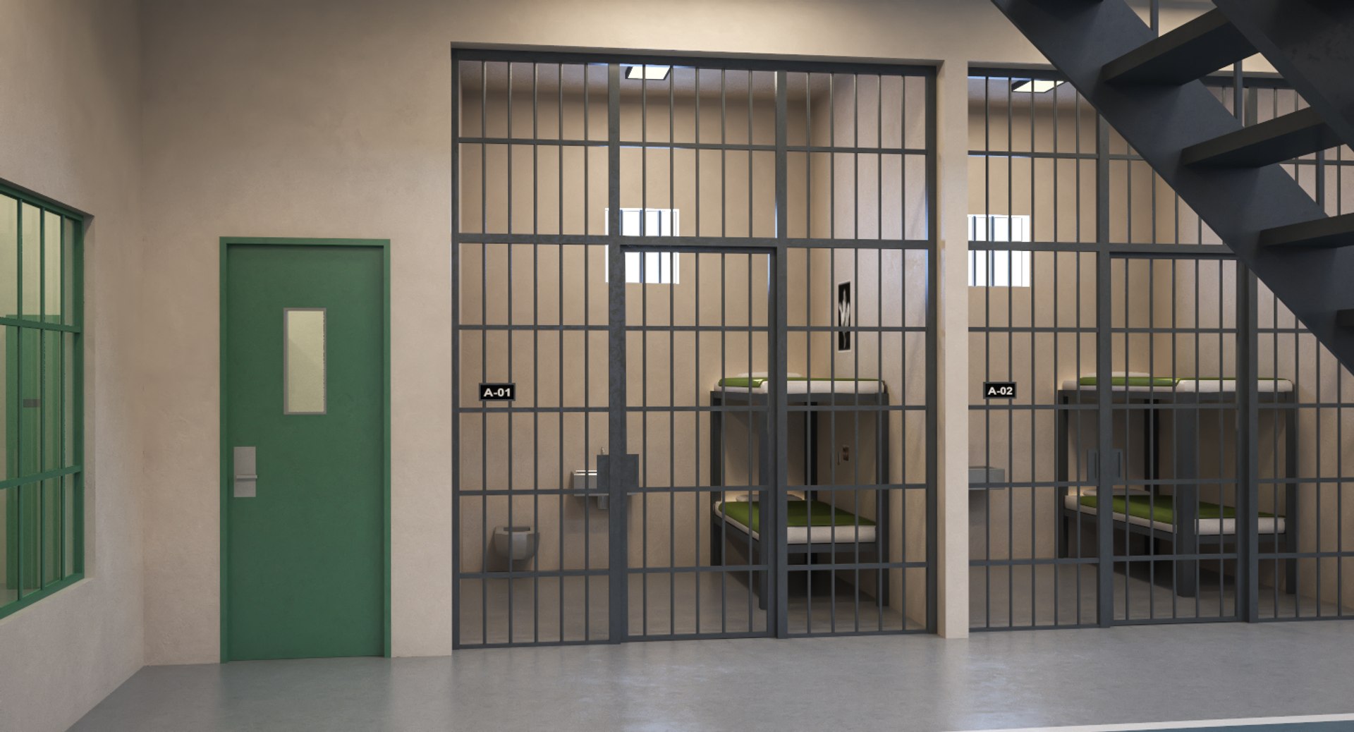 Interior Scene Prison 3D Model - TurboSquid 1295022