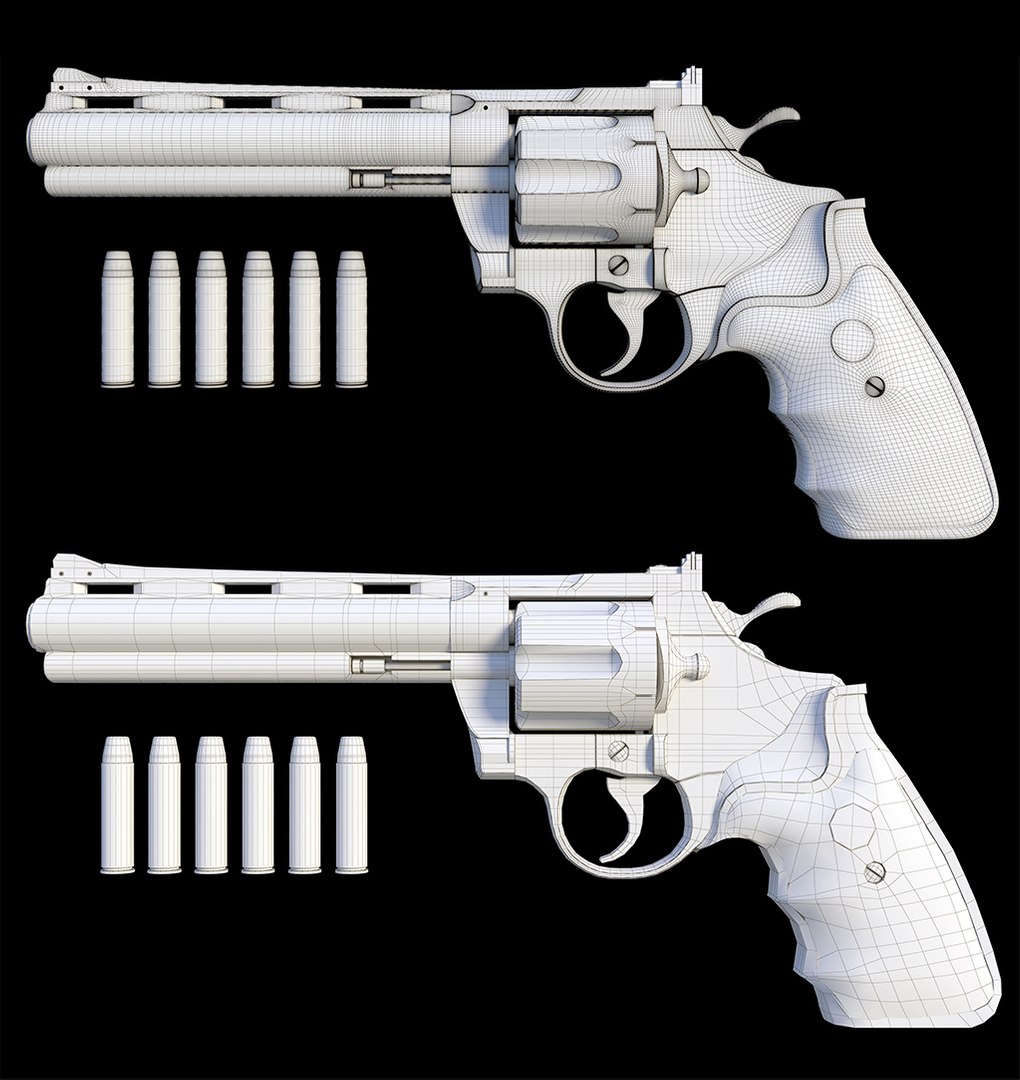 Revolver Colt Python Magnum 357 3D Model - TurboSquid 1361584