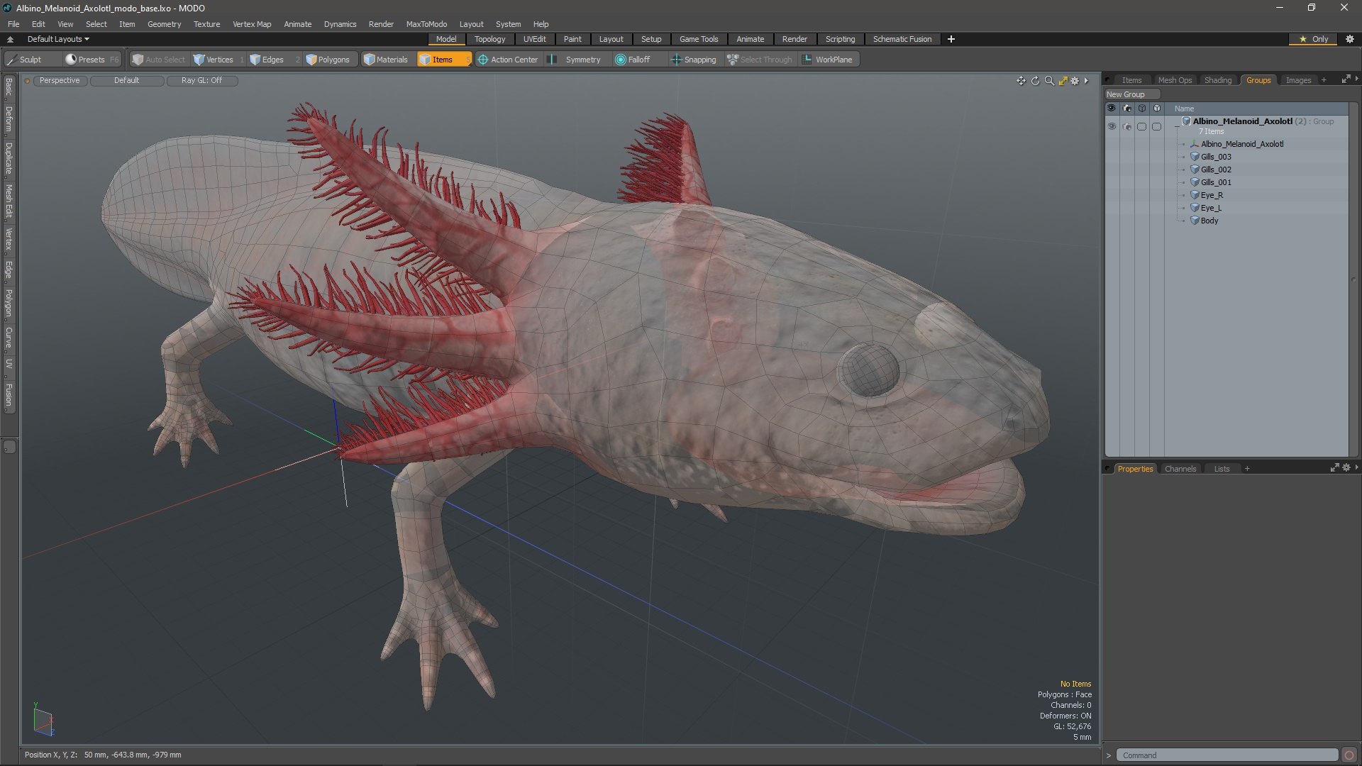 Albino Melanoid Axolotl 3D Model - TurboSquid 2210060