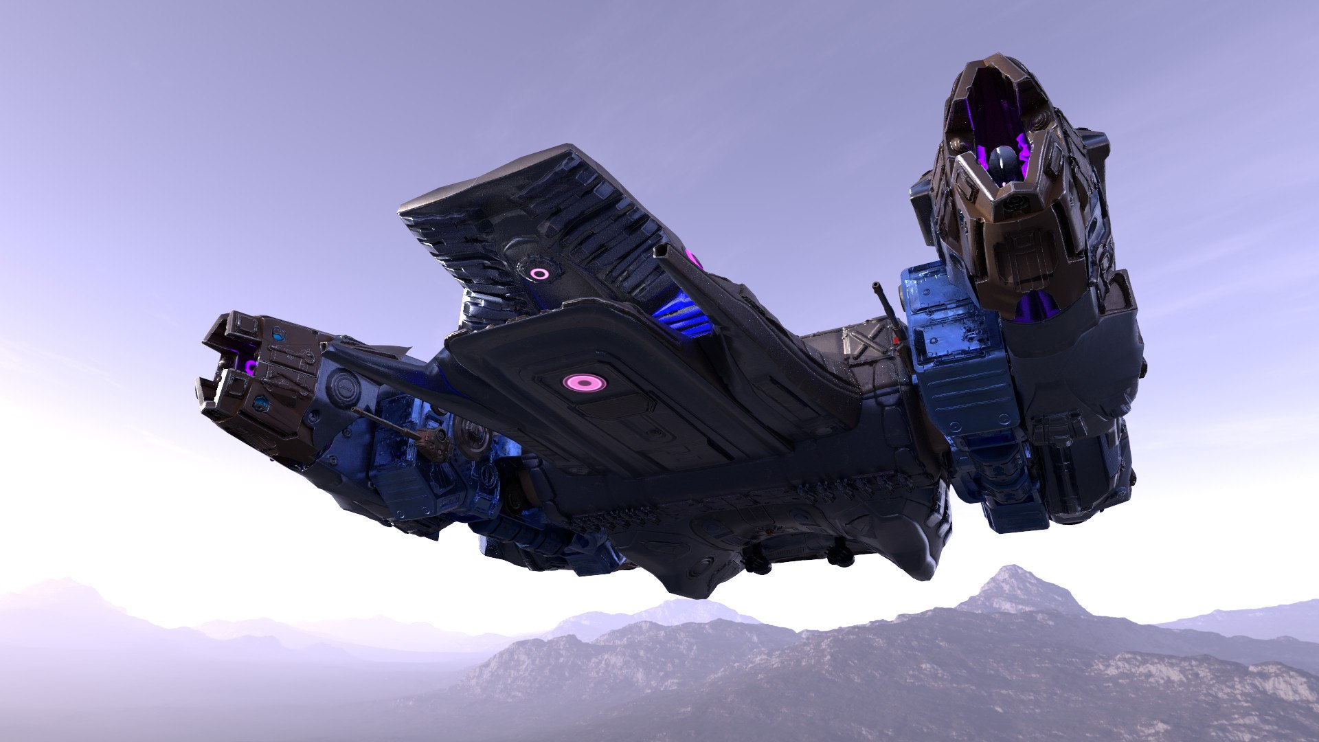 Battle Spaceship Ship Rigged Model - TurboSquid 1638744