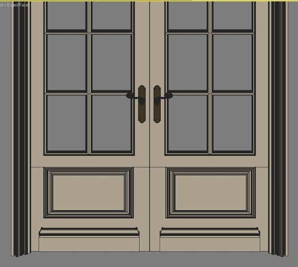 3d classic door model