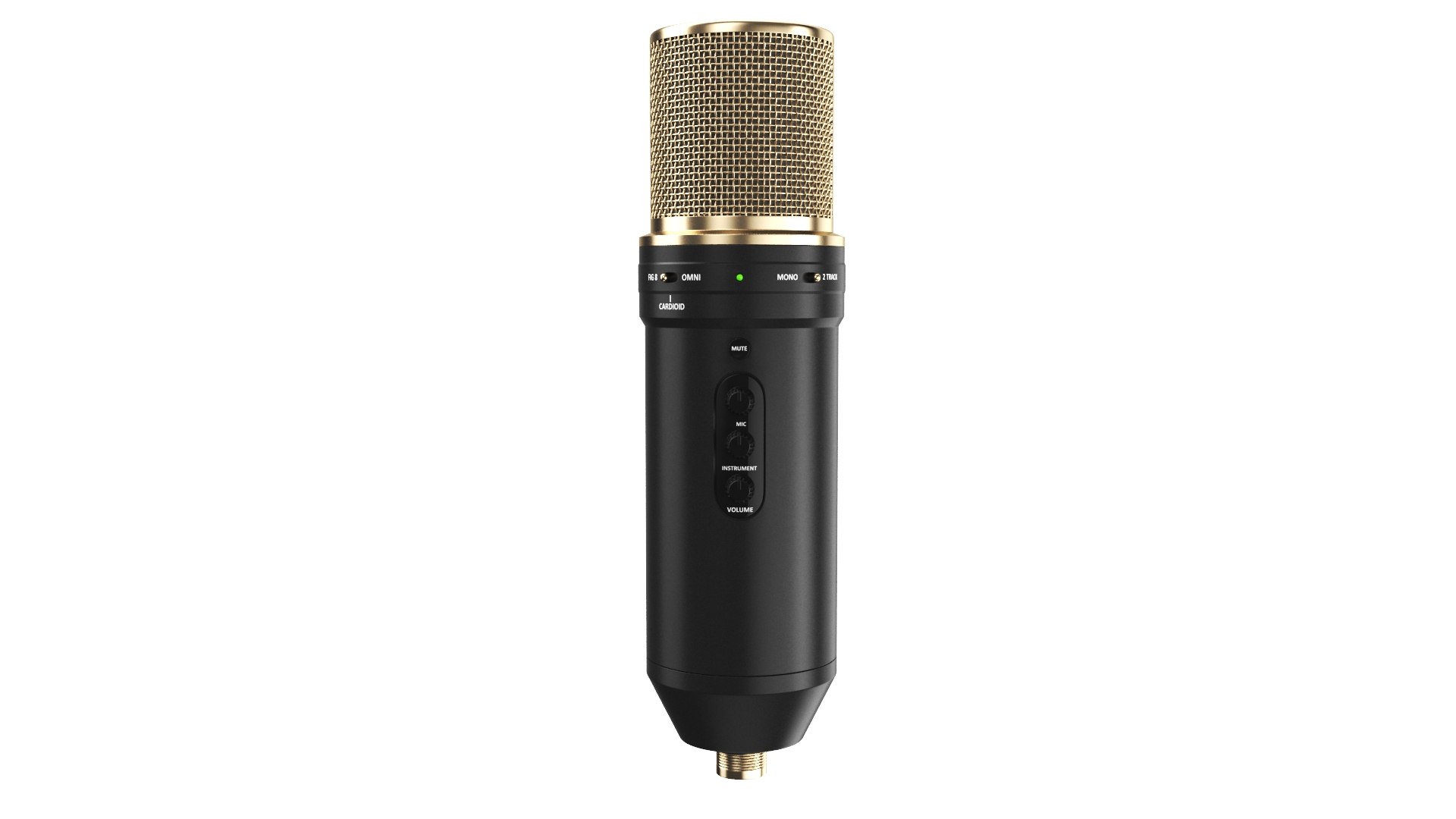 3D Golden Condenser Microphone Model - TurboSquid 1820187