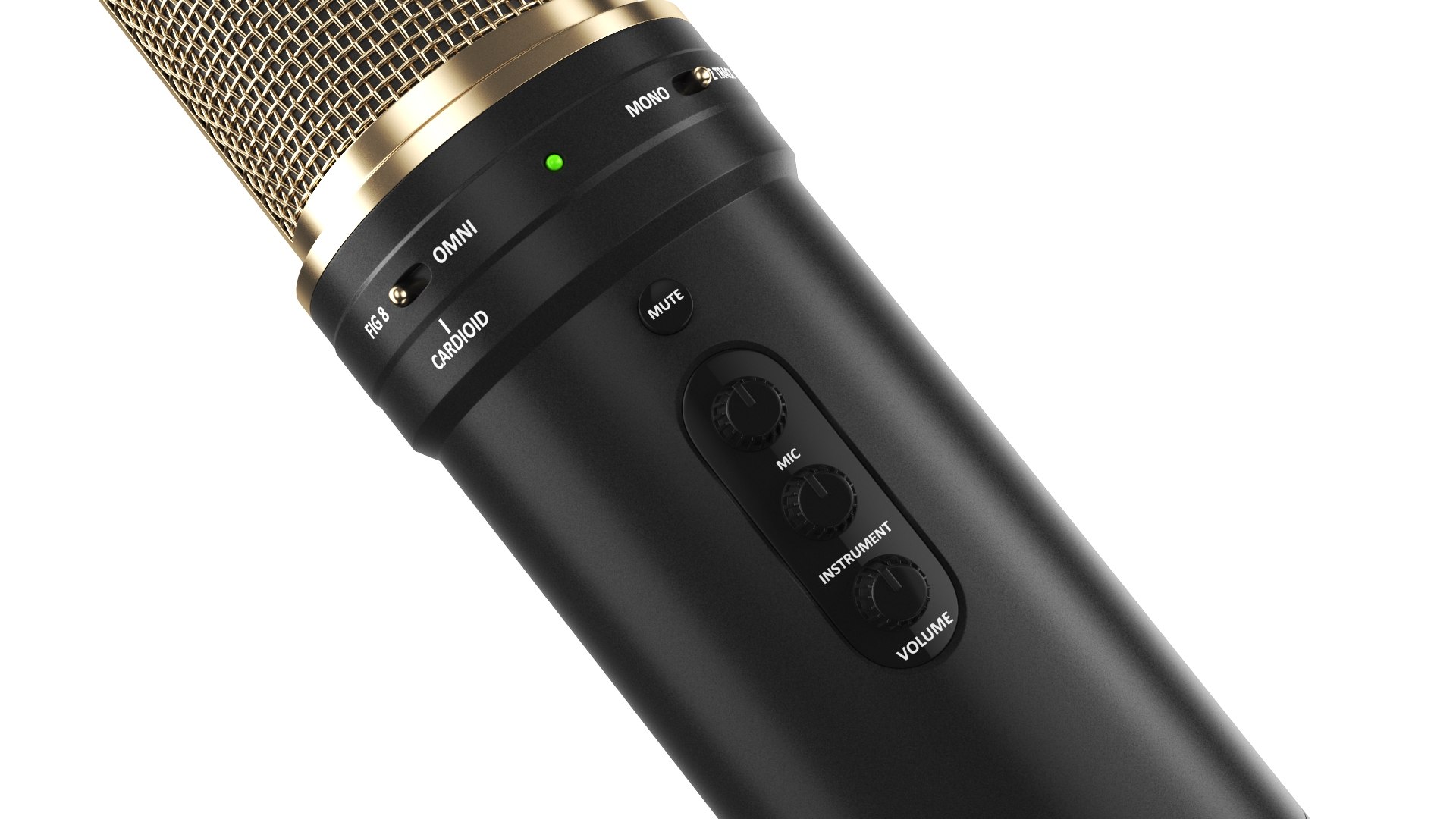 3D Golden Condenser Microphone Model - TurboSquid 1820187