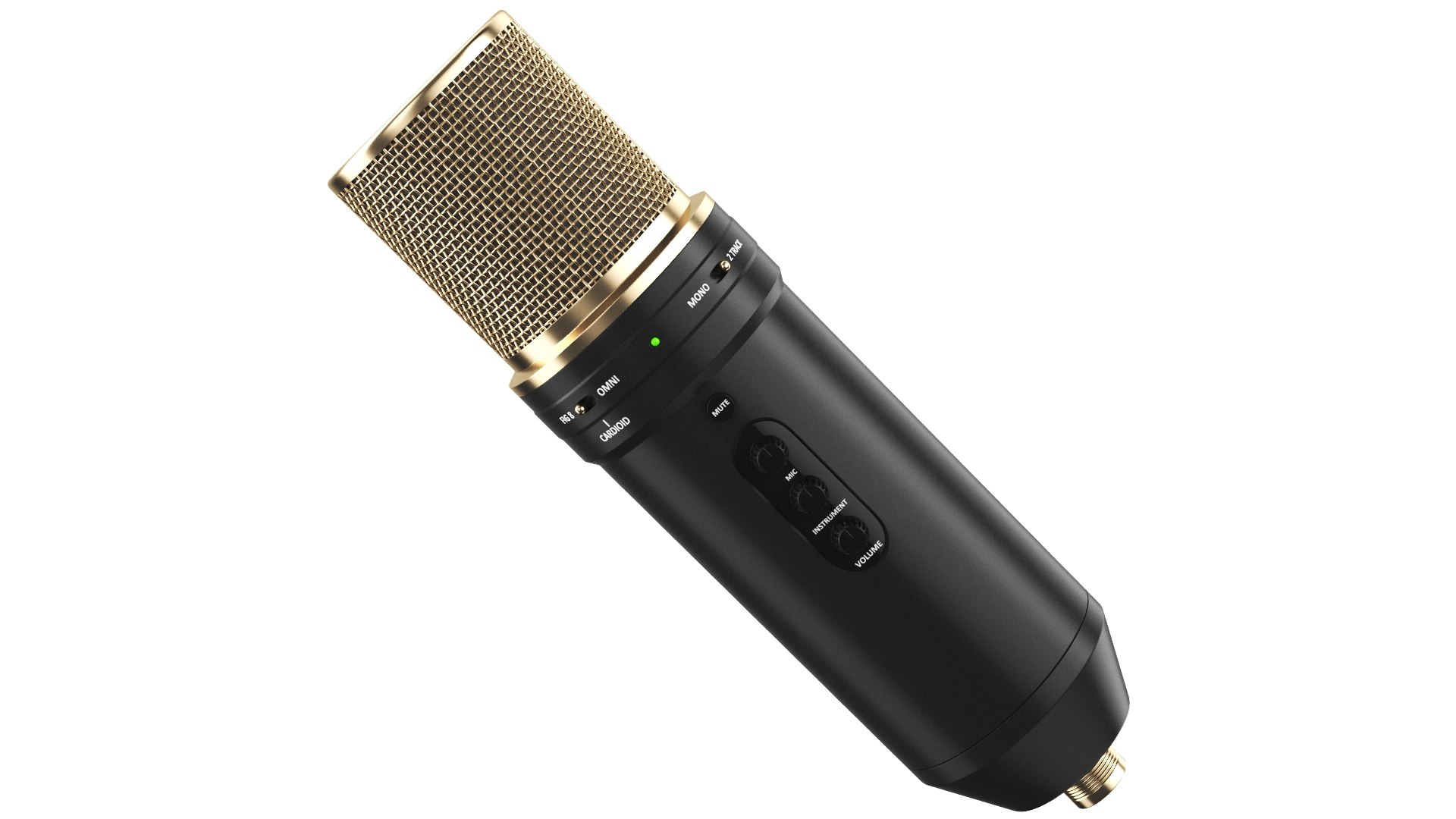 3D Golden Condenser Microphone Model - TurboSquid 1820187