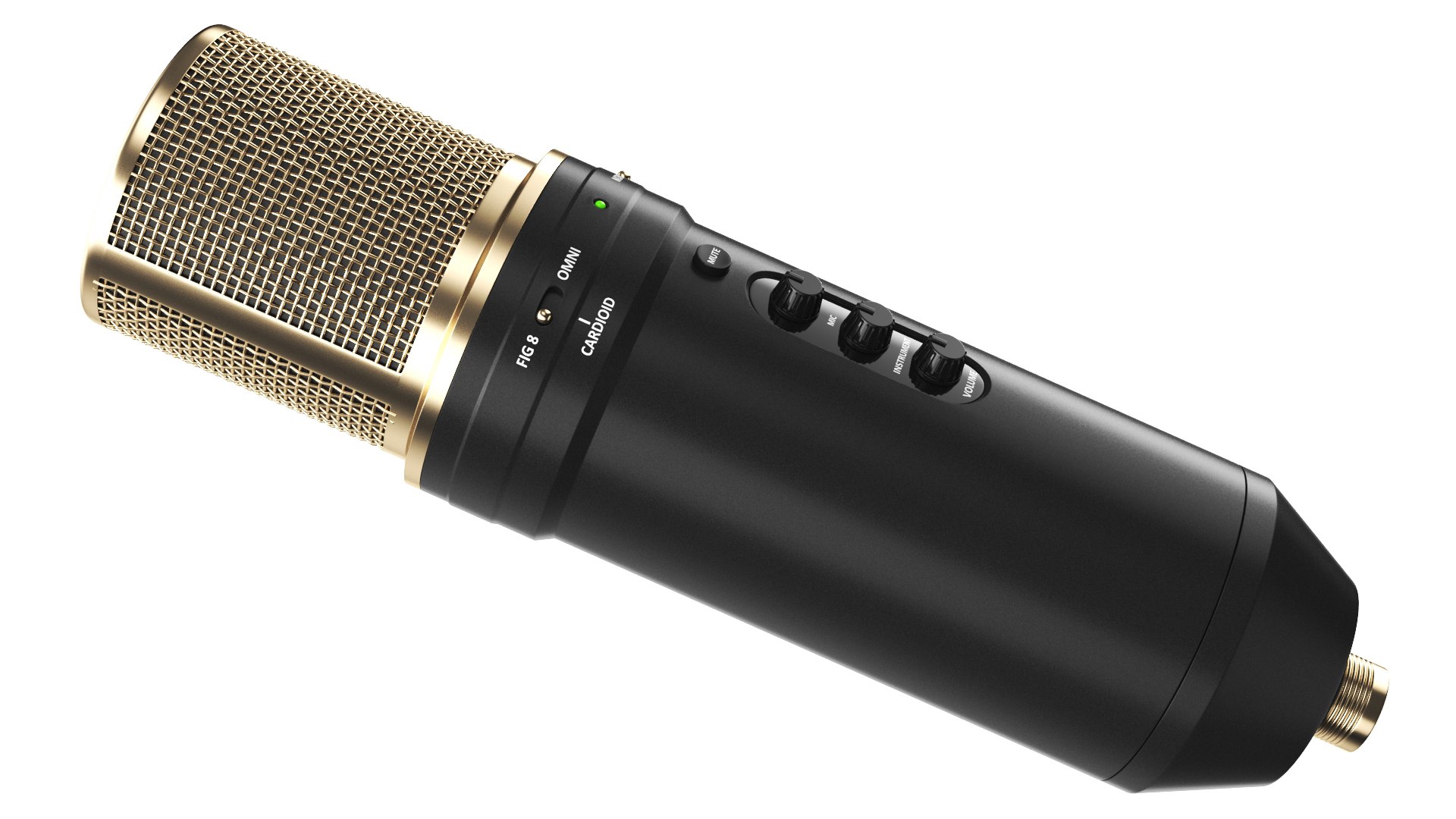 3D Golden Condenser Microphone Model - TurboSquid 1820187