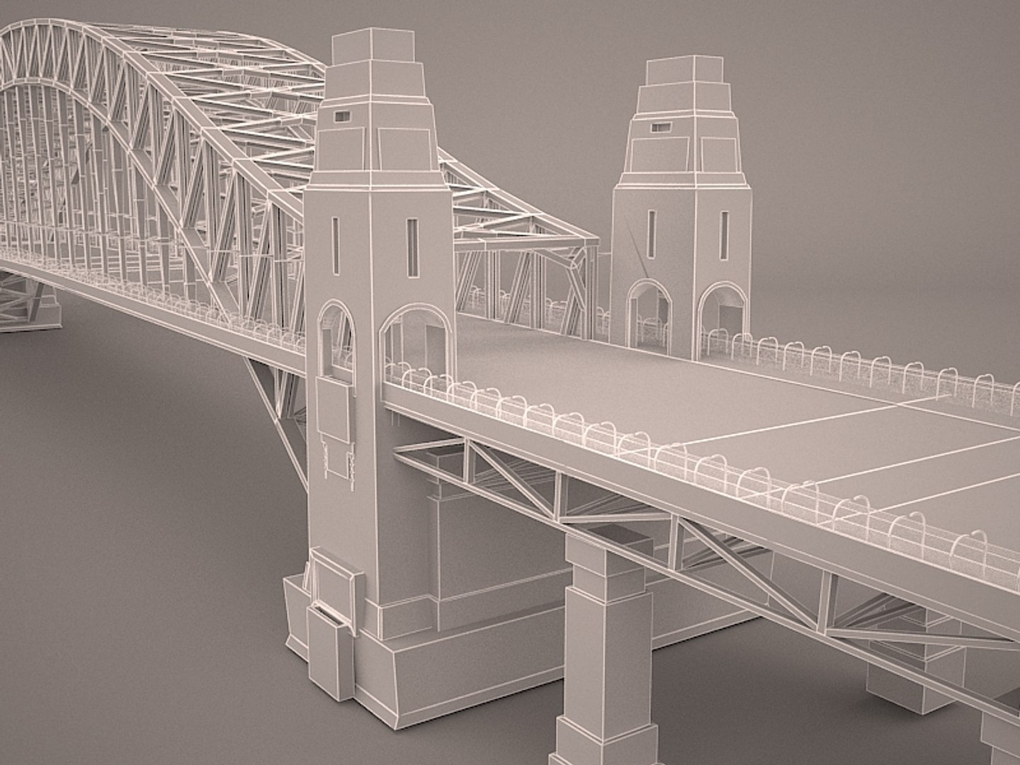 3D Model Sydney Harbour Bridge Structure - TurboSquid 1480623