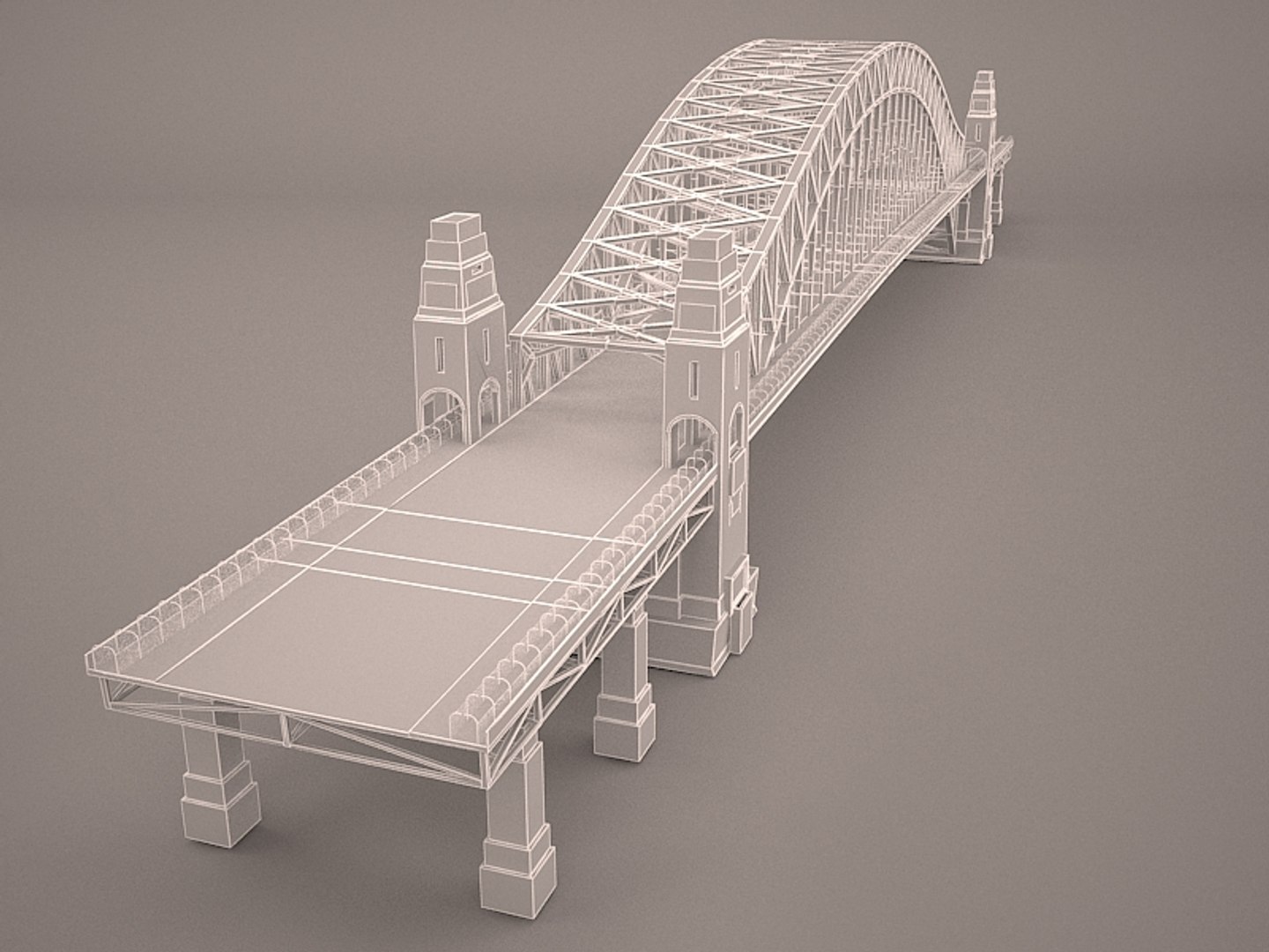 3D Model Sydney Harbour Bridge Structure - TurboSquid 1480623