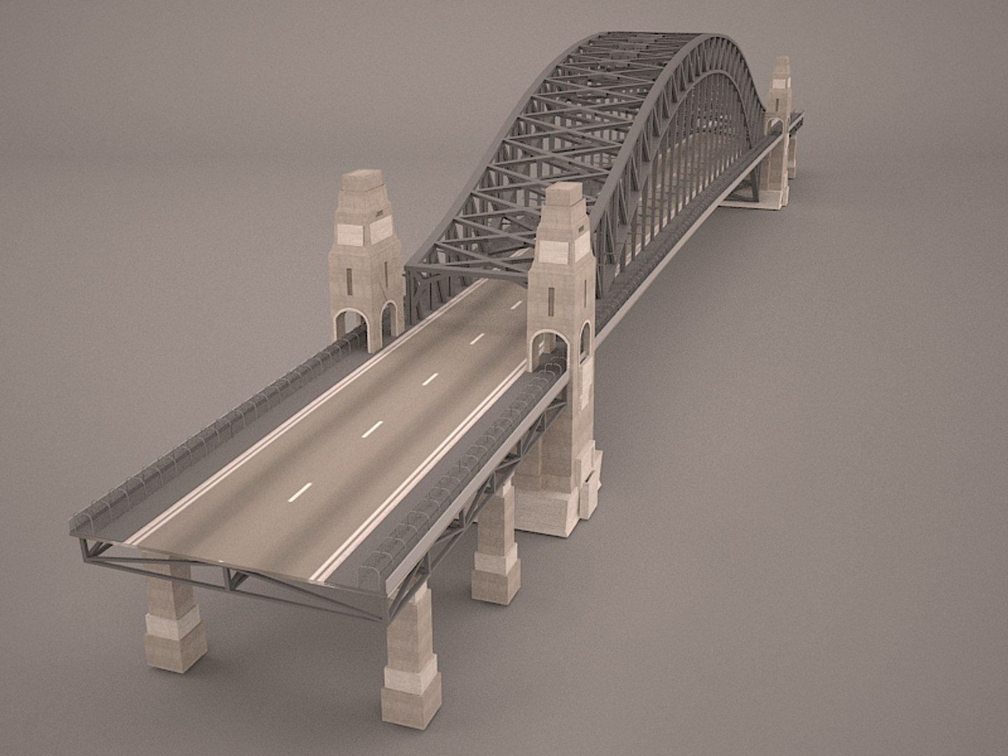 3D Model Sydney Harbour Bridge Structure - TurboSquid 1480623