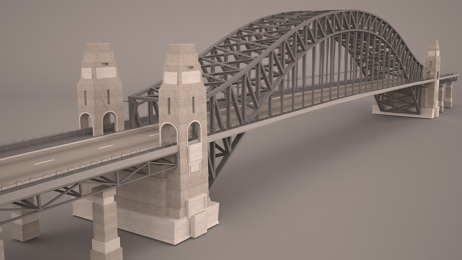 3D model sydney harbour bridge structure - TurboSquid 1480623