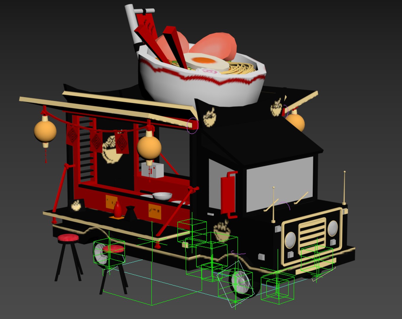 Ramen Truck Model - TurboSquid 2099816