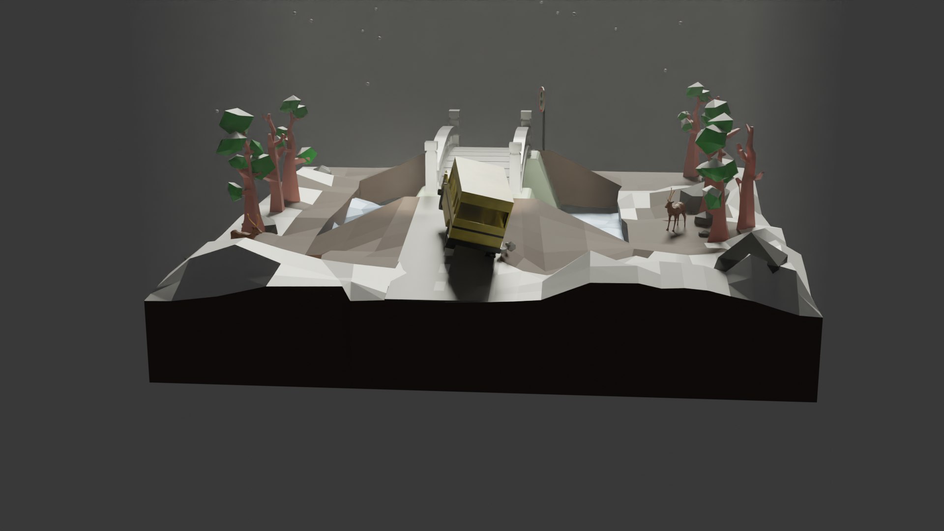 3D Diorama Bus Model - TurboSquid 1721933