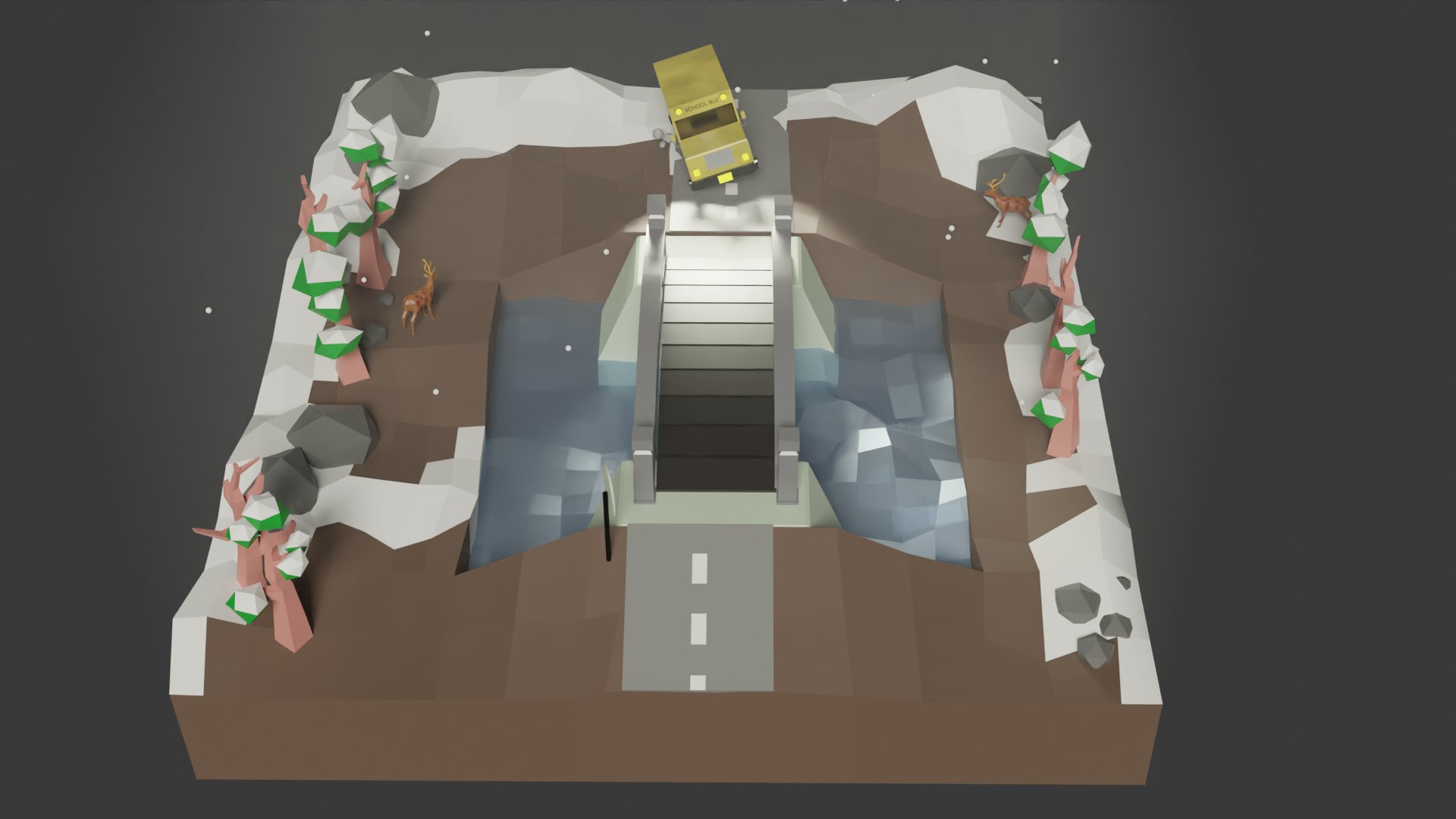 3D Diorama Bus Model - TurboSquid 1721933
