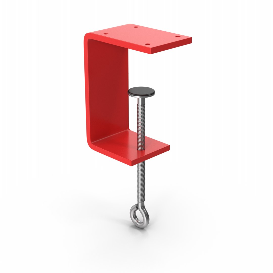 Red Table Clamp Model - TurboSquid 2369205