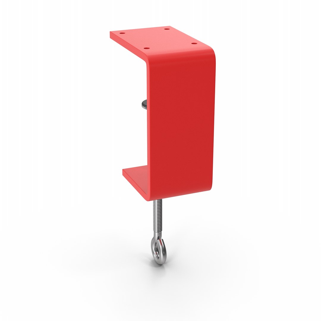 Red Table Clamp Model - TurboSquid 2369205
