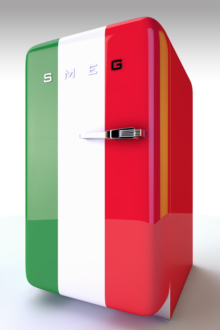 smeg fridge 3d model