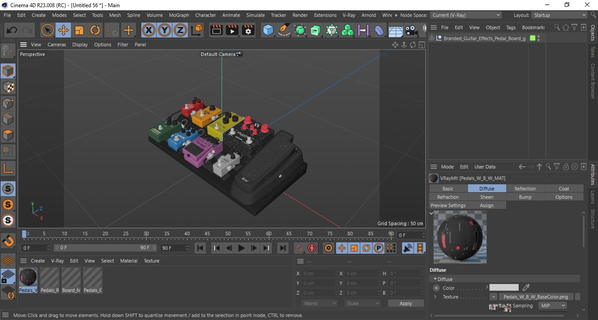 3D Branded Guitar Effects Pedal Board - TurboSquid 2393332