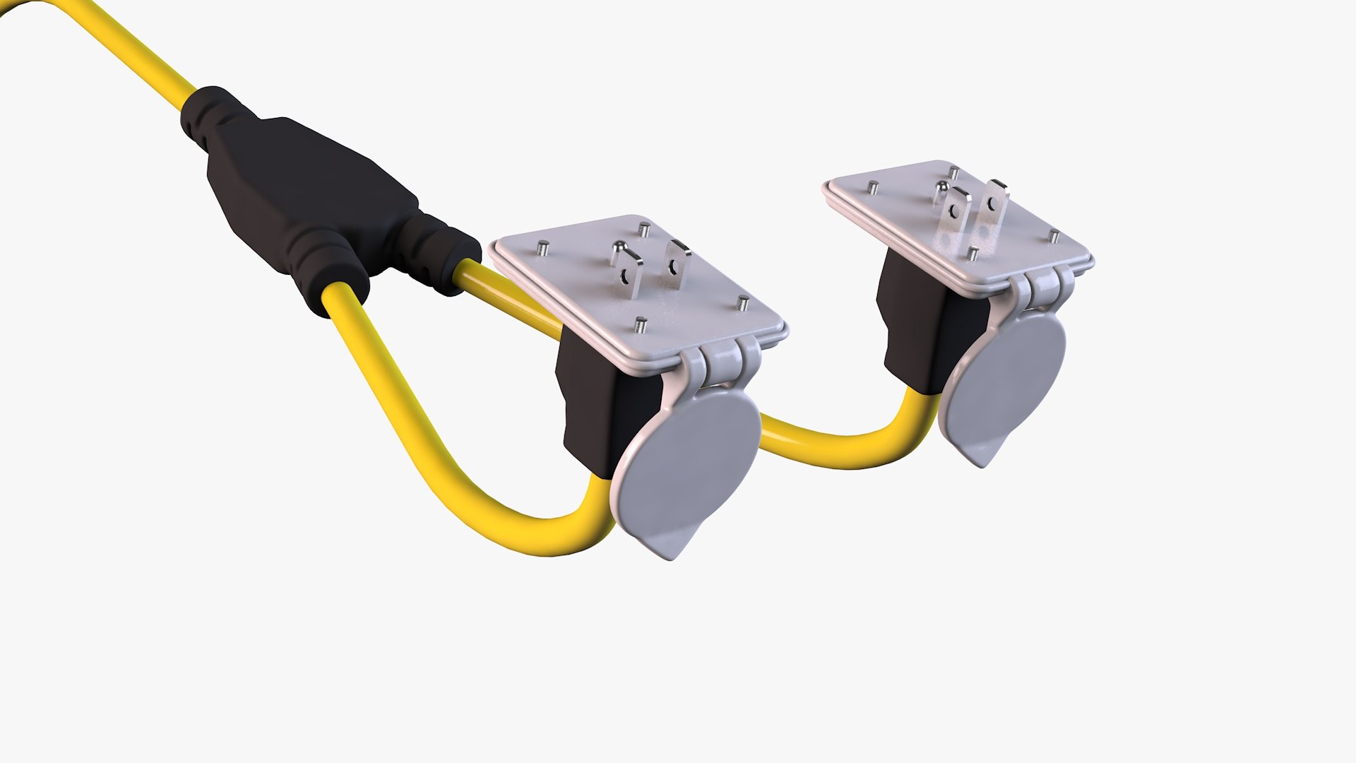 3D Y-Shaped Power Cable - TurboSquid 2177664