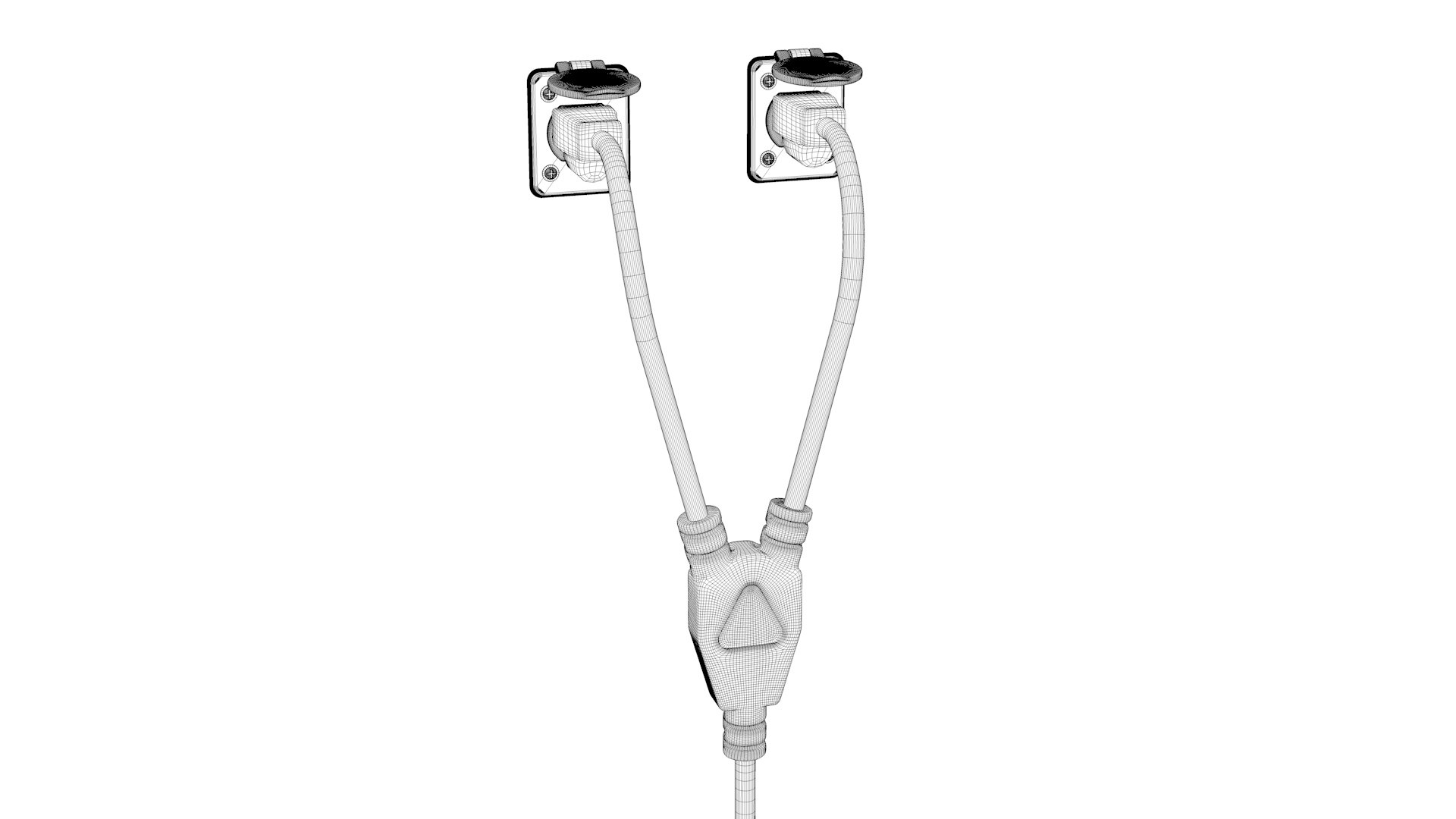 3D Y-Shaped Power Cable - TurboSquid 2177664