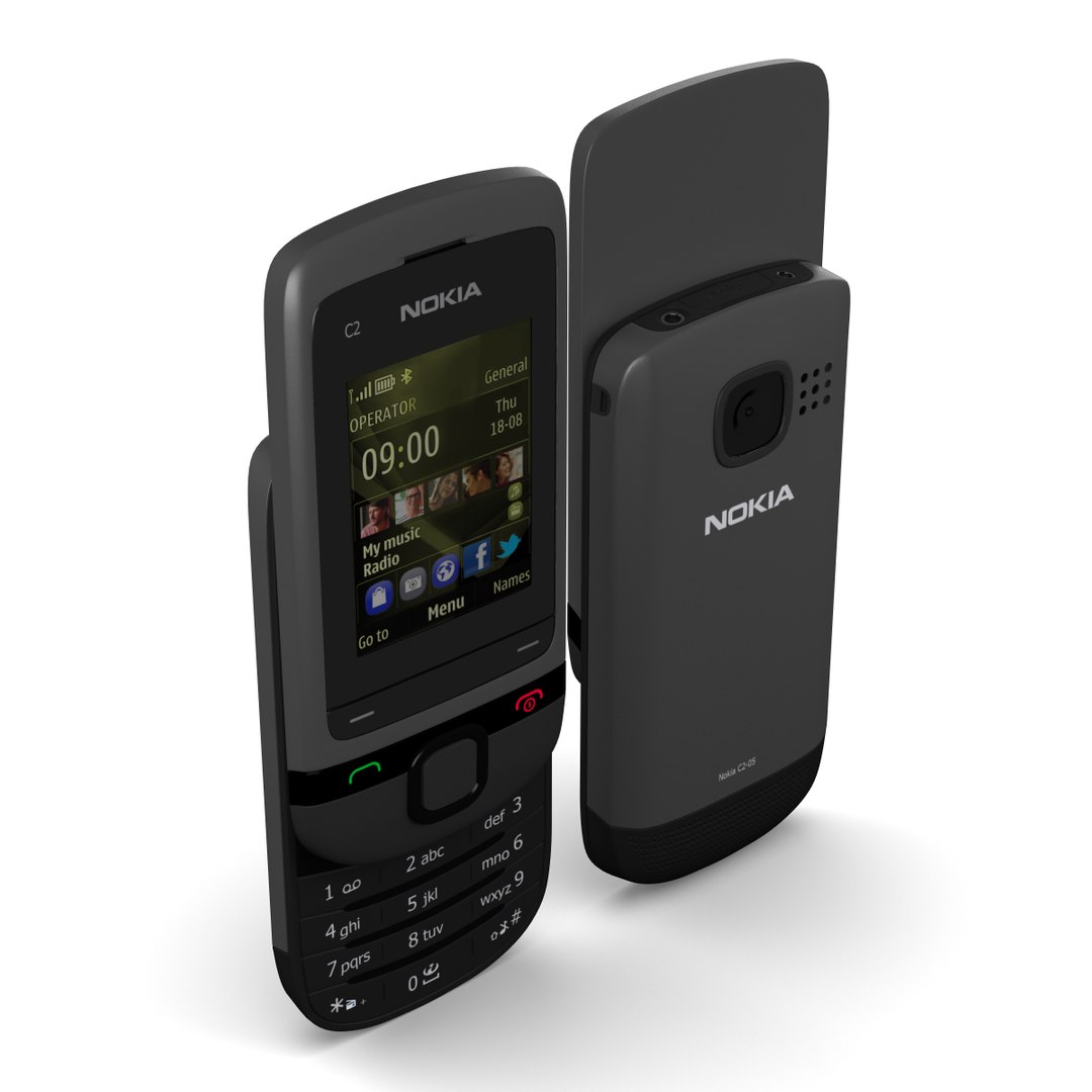 Nokia C2 05 3d 3ds