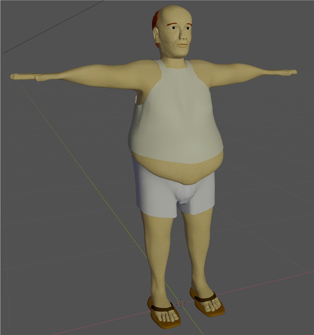 Character male fat uncle model - TurboSquid 1463823