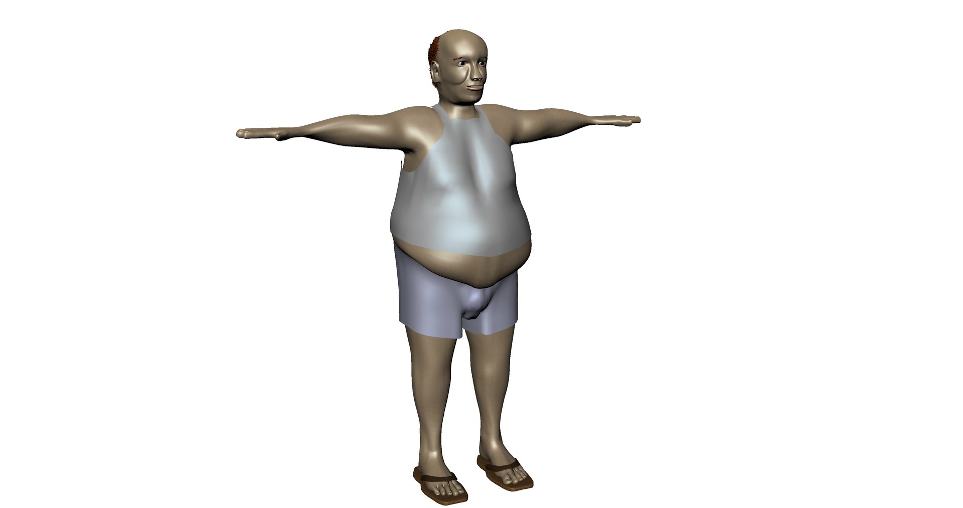 Character male fat uncle model - TurboSquid 1463823